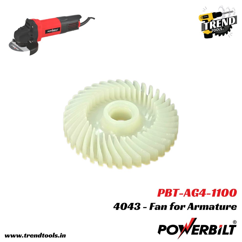 Fan for Armature for Powerbilt Angle Grinder PBT-AG4-1100 and PBT-AG5 ...
